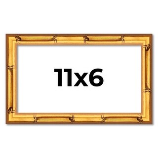 11x6 Frame Gold Bamboo Solid Wood Picture Frame | 1 Inch Moulding - Bed Bath & Beyond - 38033839